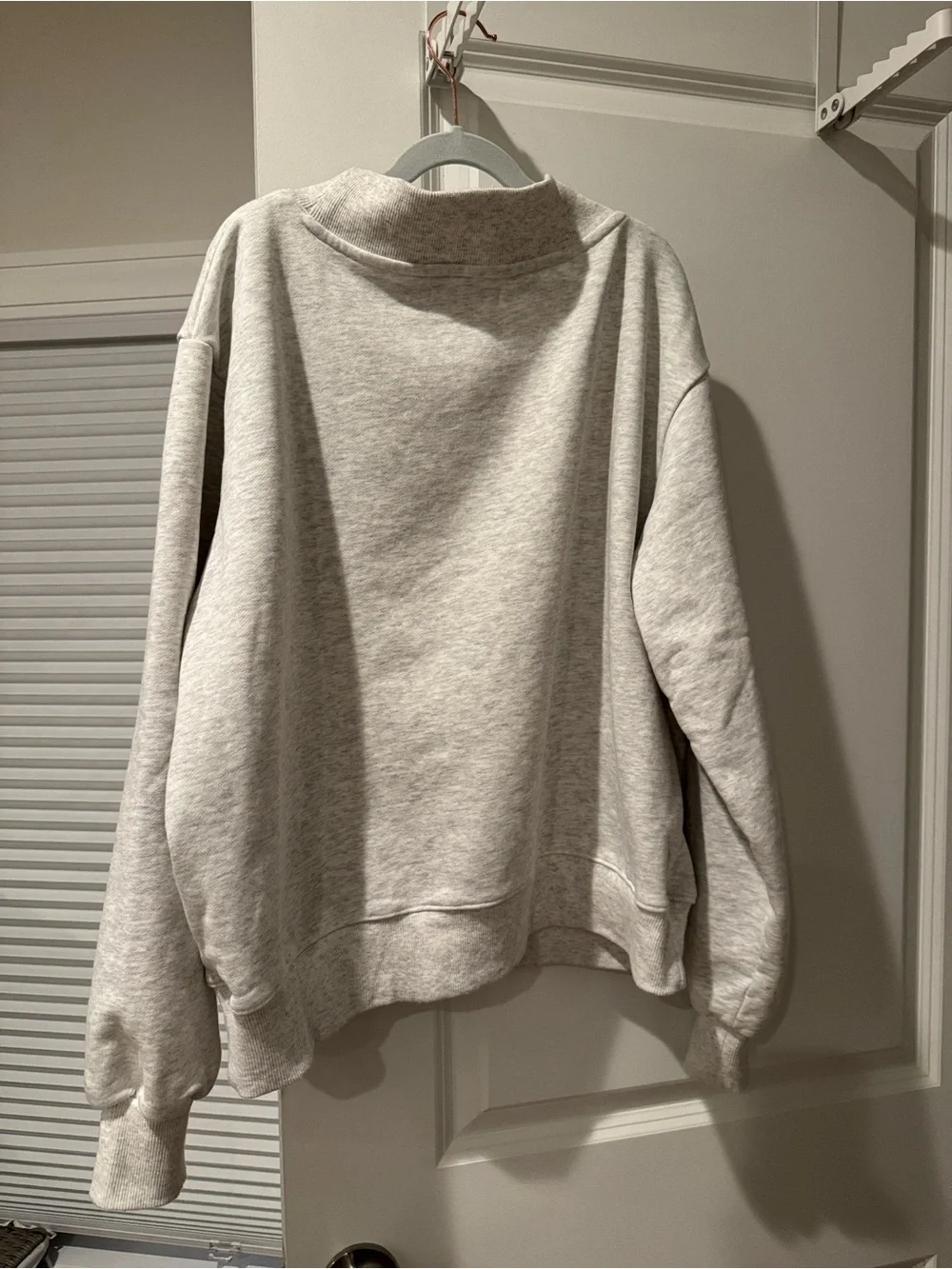 Parke | Tops | Parke Light Gray Mockneck With Navy Logo | Poshmark